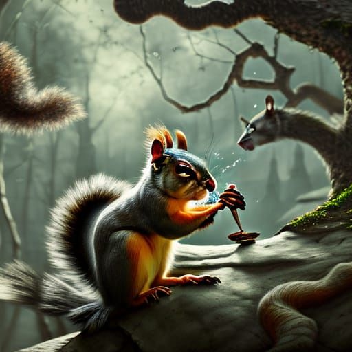 "magic" squirrel - AI Generated Artwork - NightCafe Creator
