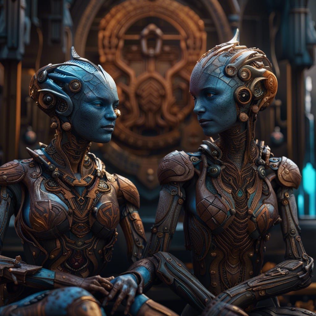 Androids In Love 17 - AI Generated Artwork - NightCafe Creator