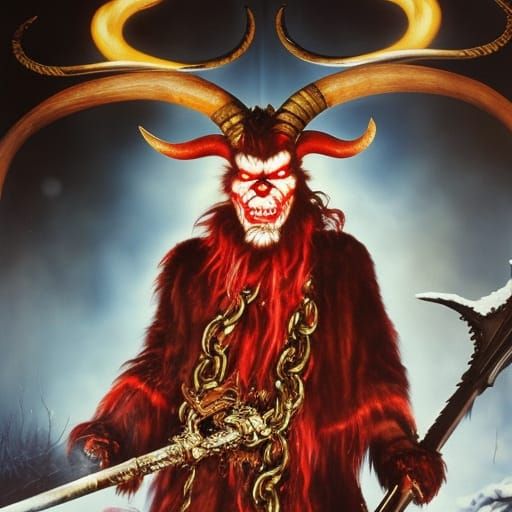 Krampus Demon Goat - AI Generated Artwork - NightCafe Creator
