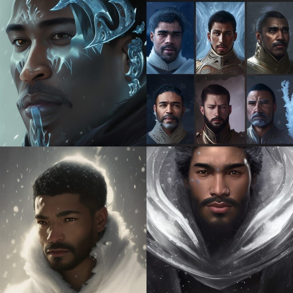 beautiful man in snow - AI Generated Artwork - NightCafe Creator