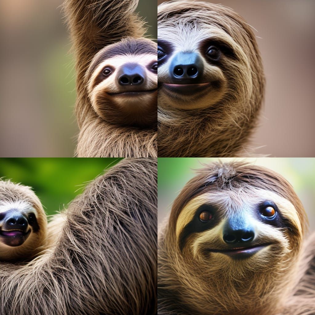 happy sloth - AI Generated Artwork - NightCafe Creator