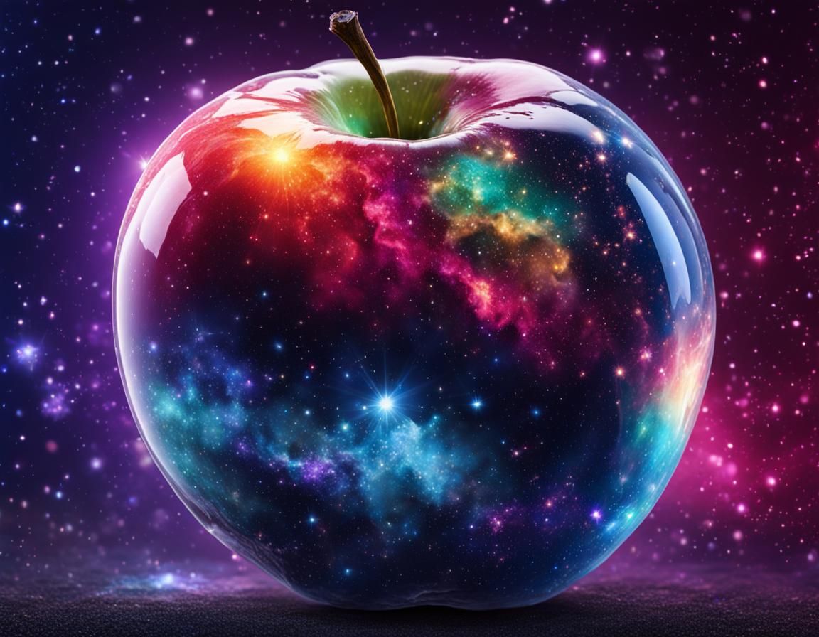 The Galaxy Apple - AI Generated Artwork - NightCafe Creator