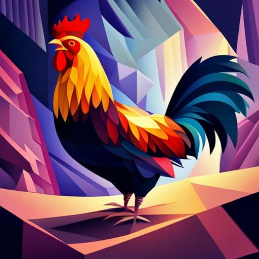 Rooster Cube - AI Generated Artwork - NightCafe Creator
