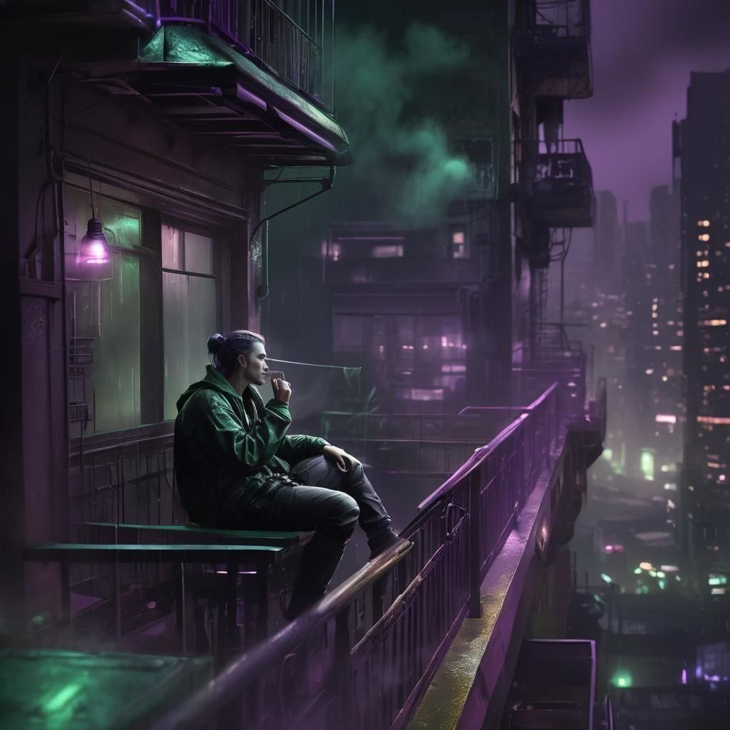 A smoke out back - AI Generated Artwork - NightCafe Creator