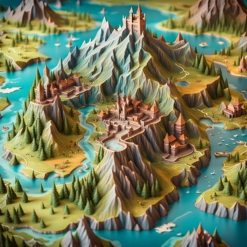 3D map - AI Generated Artwork - NightCafe Creator