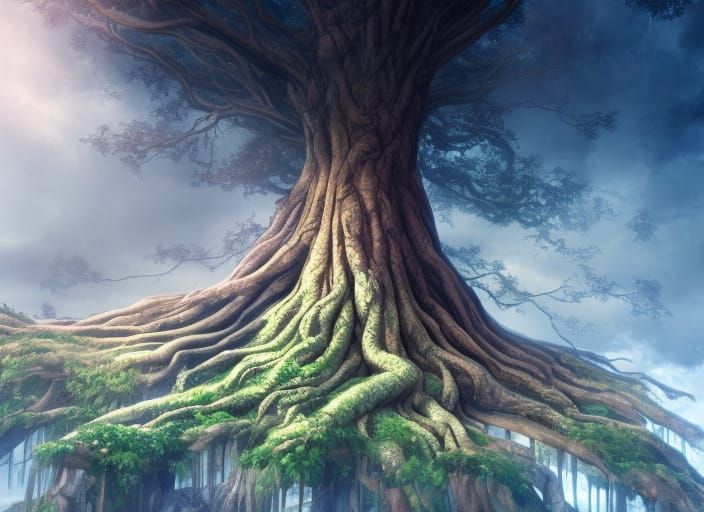 Giant mother tree - AI Generated Artwork - NightCafe Creator