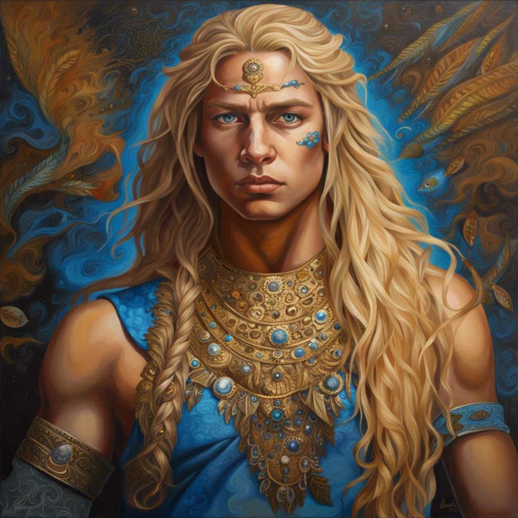 An insanely hyperdetailed fantastical portrait painting of a young ...