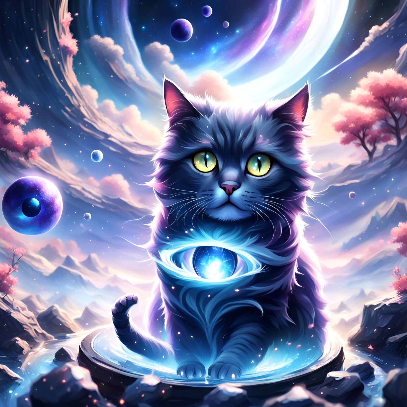 Magic cat - AI Generated Artwork - NightCafe Creator