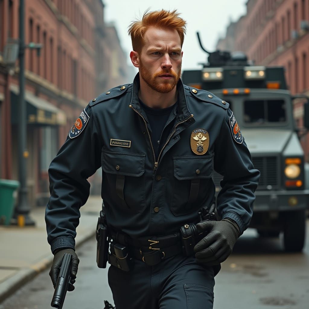 Boston Cop Runs Gritty Neighborhood Streets in Hyp... - AI Art