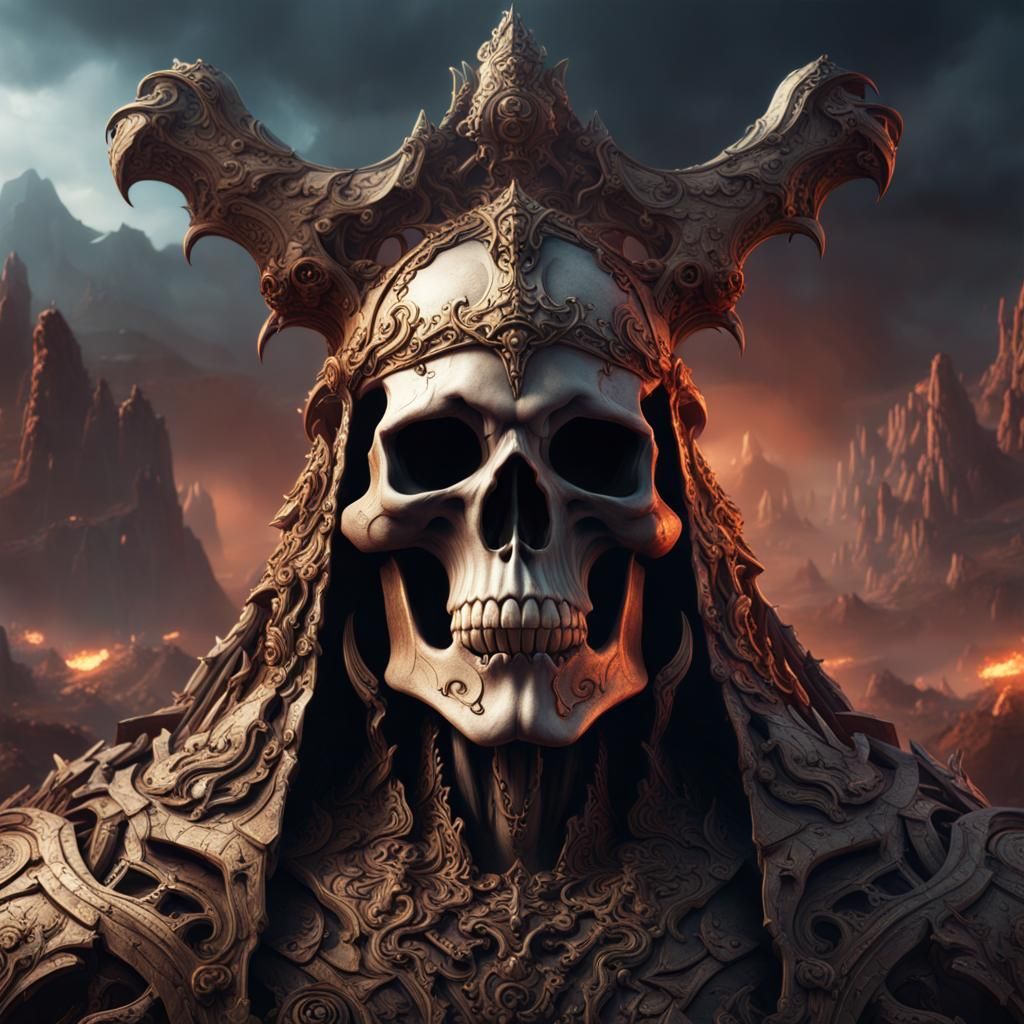 God-Destroyer skull - AI Generated Artwork - NightCafe Creator
