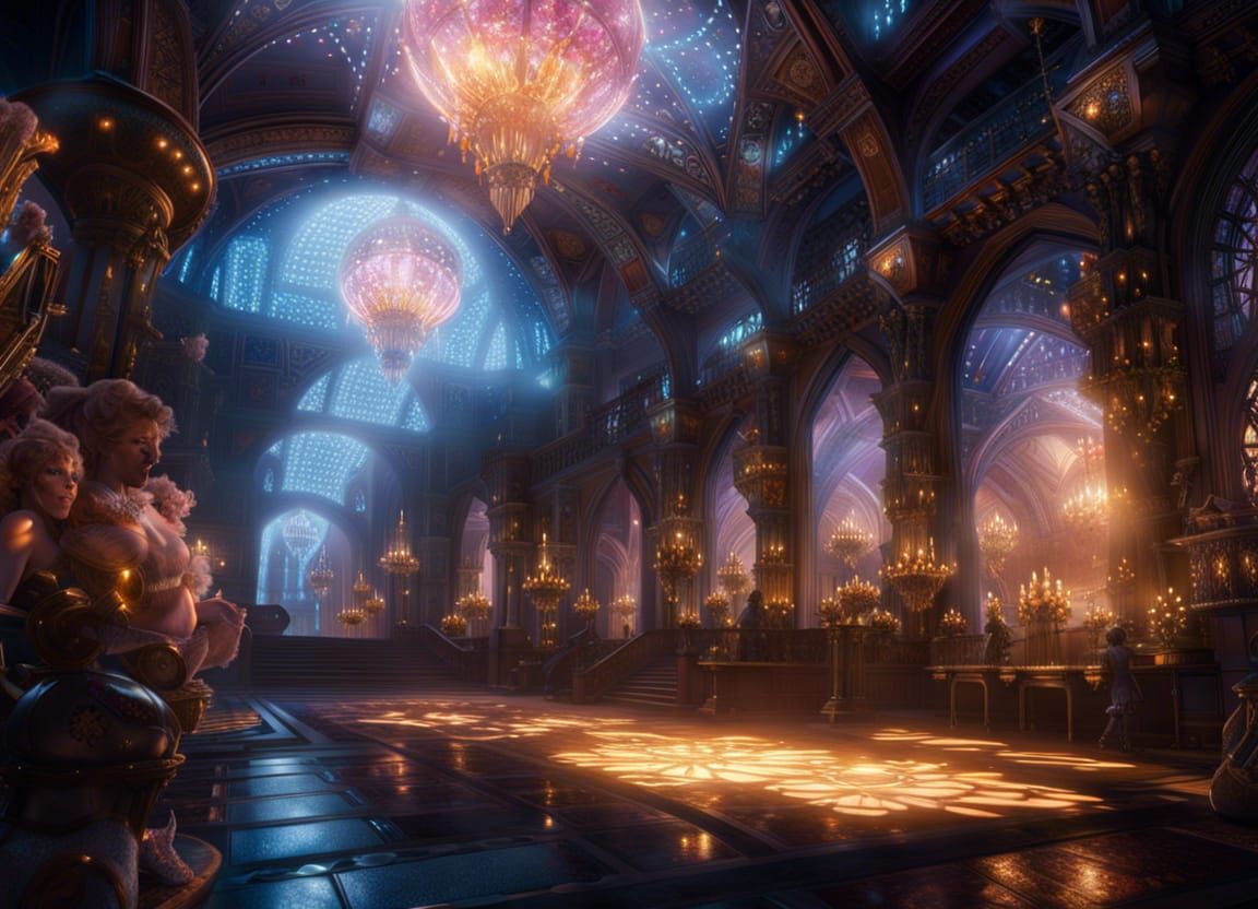 The Celestial Hall - AI Generated Artwork - NightCafe Creator