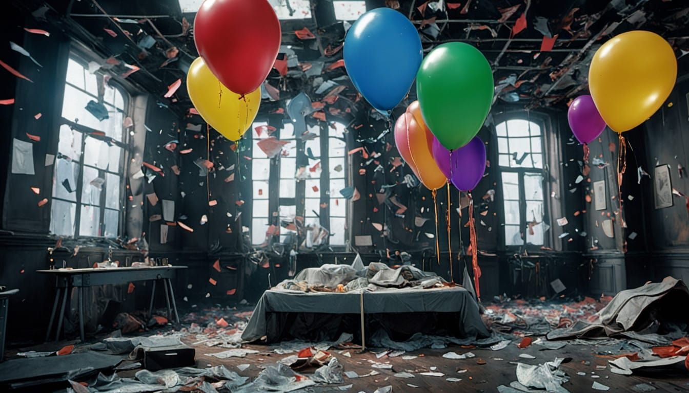 Majestic Post-Party Dystopia in 9000 A.D. Style - AI Art