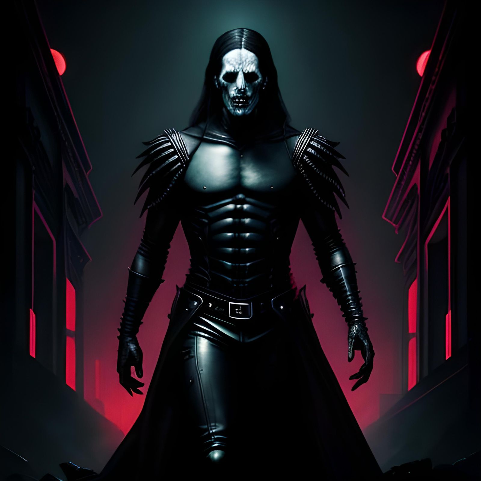 Black Metal synthwave neon retro horror Gustave Doré hatred Greg ...