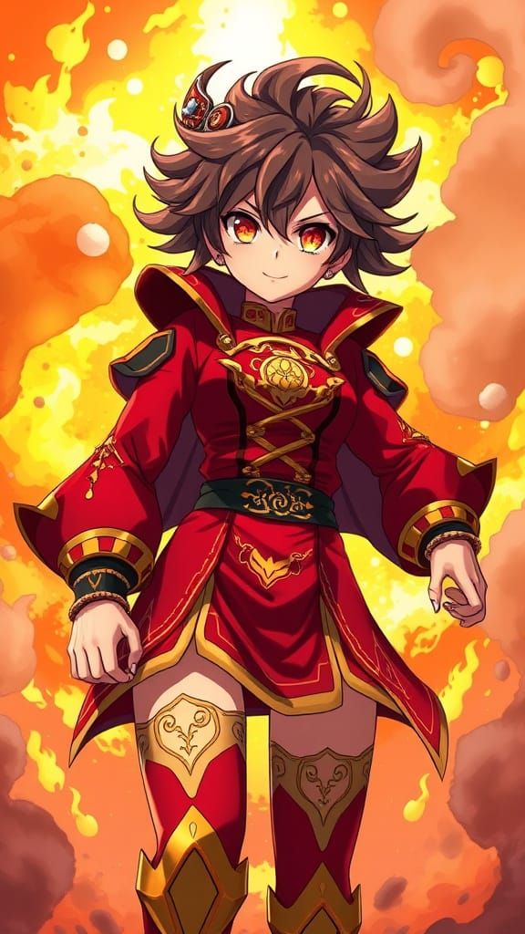 A dramatic, high-energy scene featuring Megumin from Konosuba, rendered ...