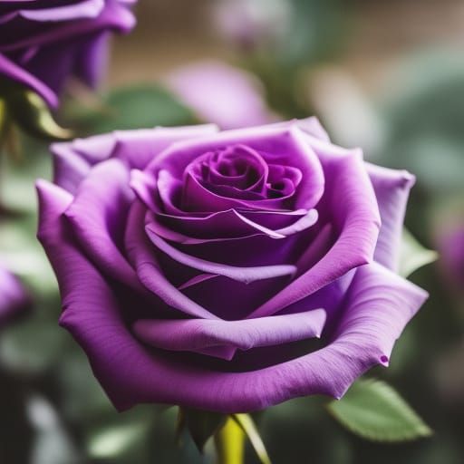 ultrarealistic beautiful purple roses Professional photography, bokeh ...