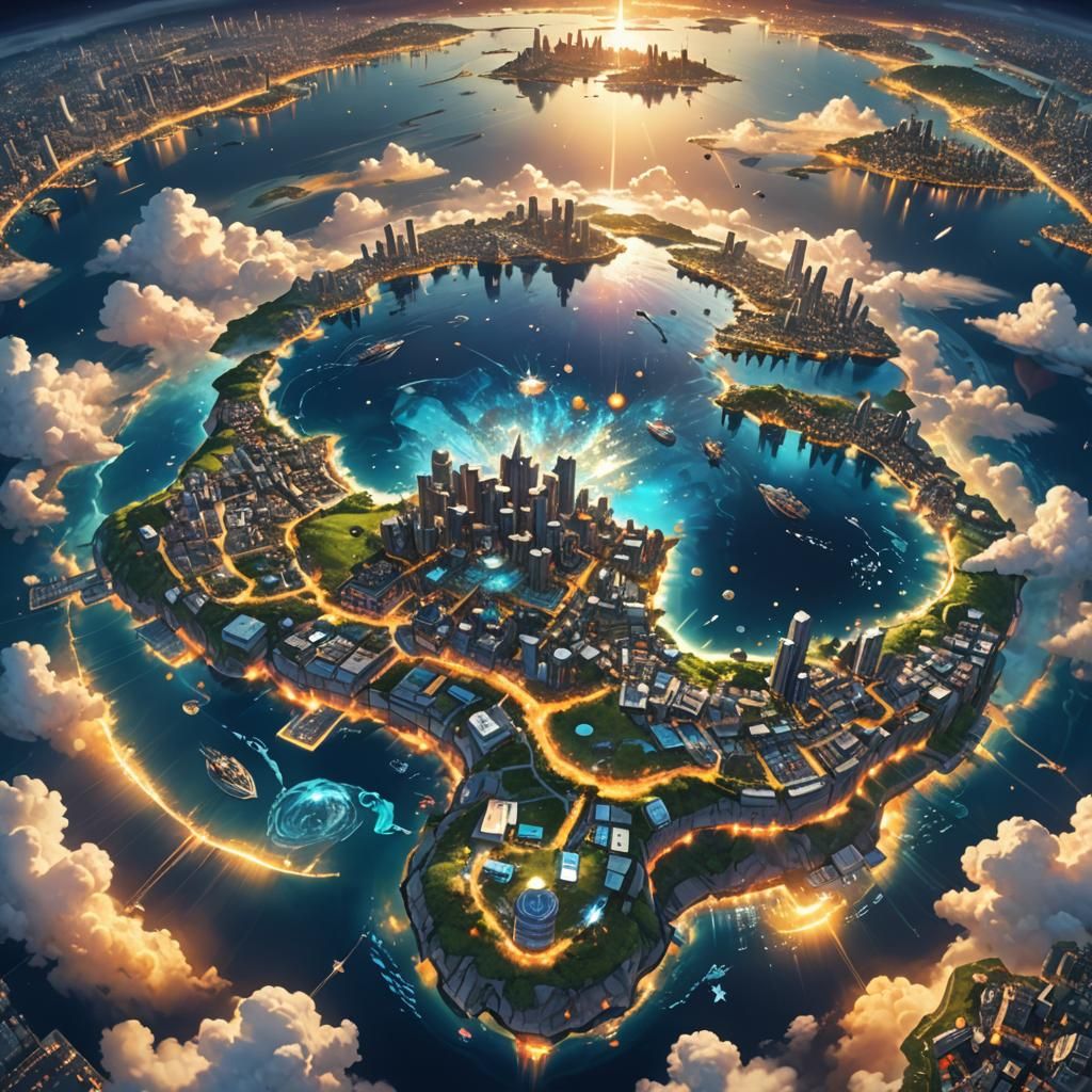 Catopia Feline. Space Cats home planet and city