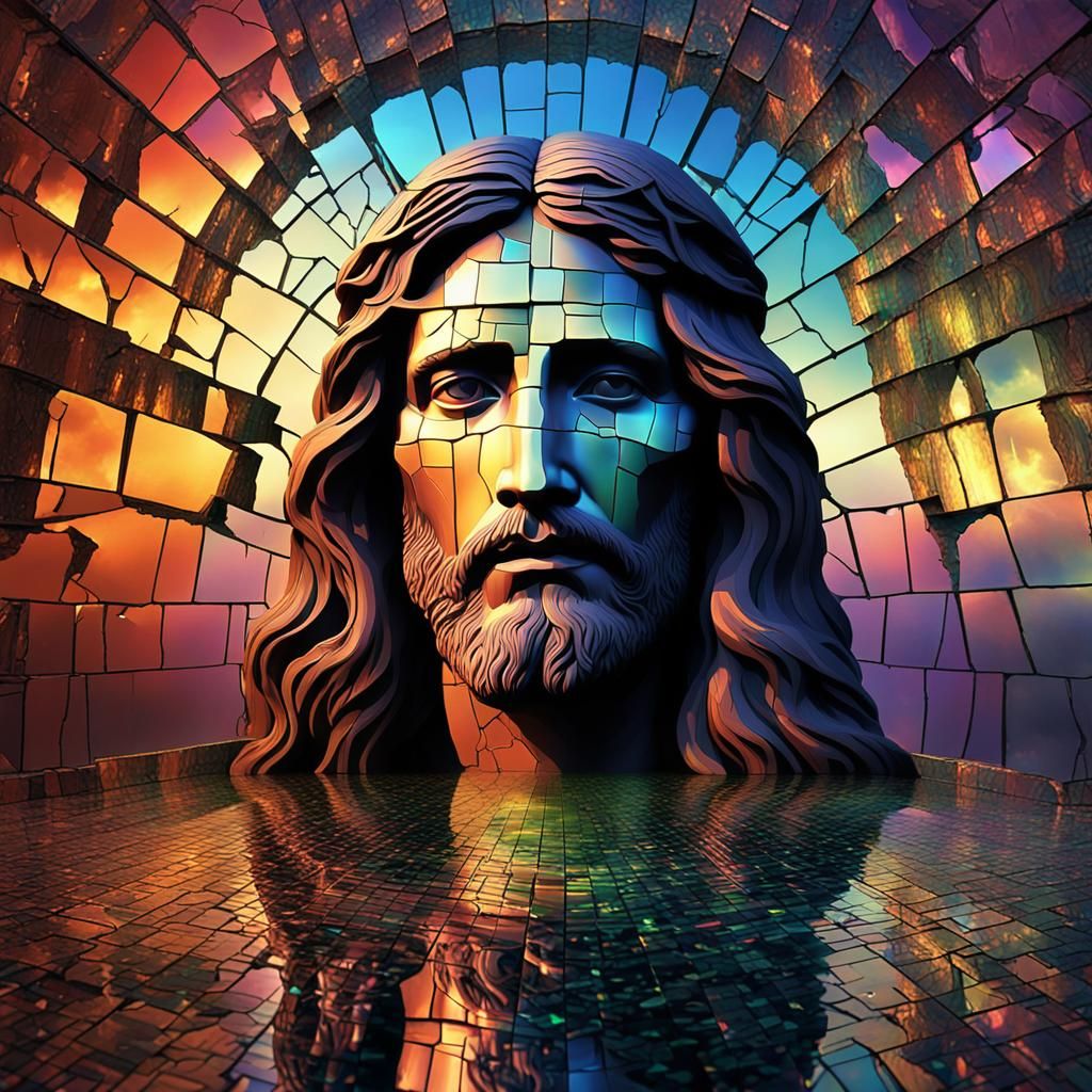 reflection of Jesus - AI Generated Artwork - NightCafe Creator