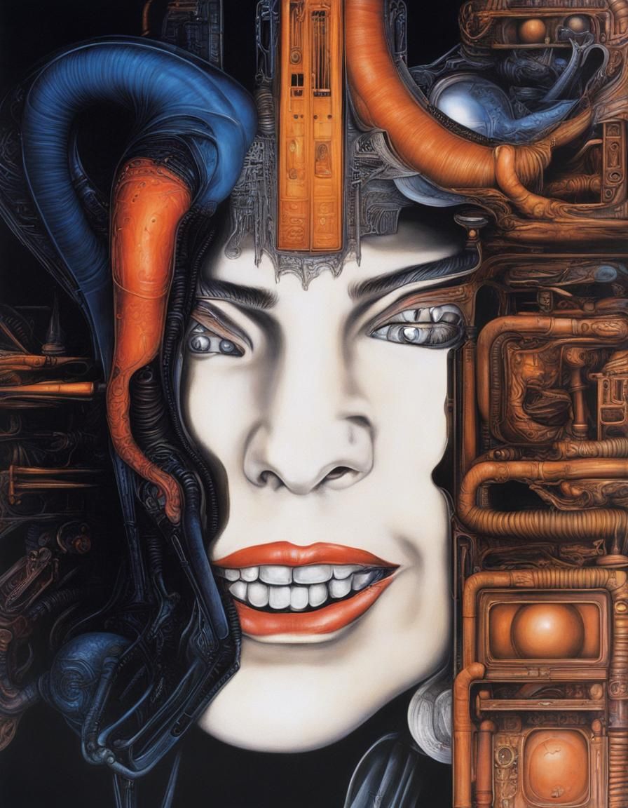 H.R. Giger pop art - AI Generated Artwork - NightCafe Creator