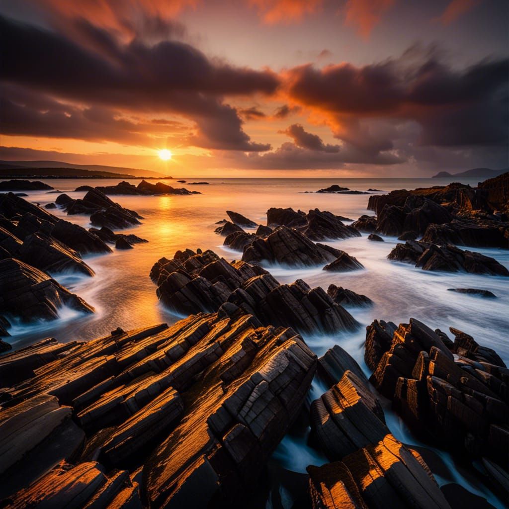 a Rocky shoreline on the coast of Ireland : naturalism, Award Winning ...