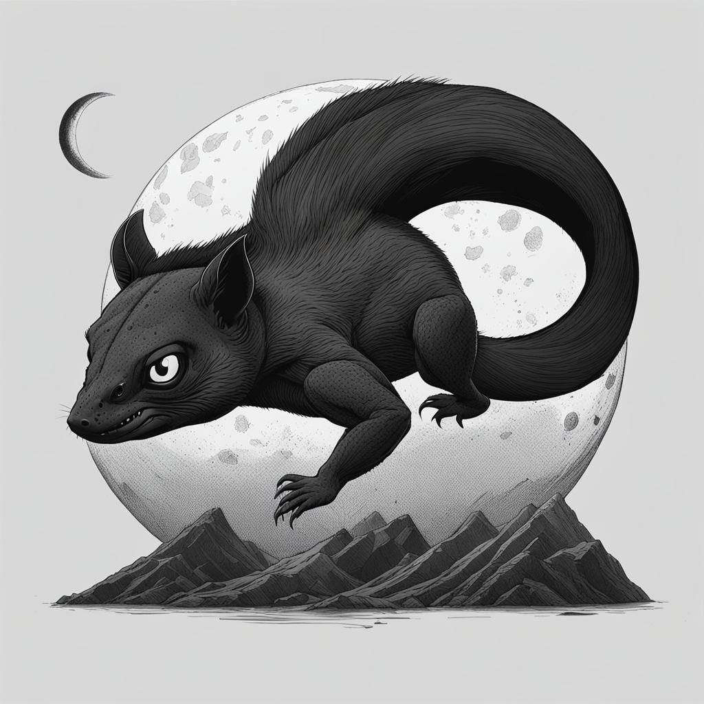 Black monster squirrel - AI Generated Artwork - NightCafe Creator