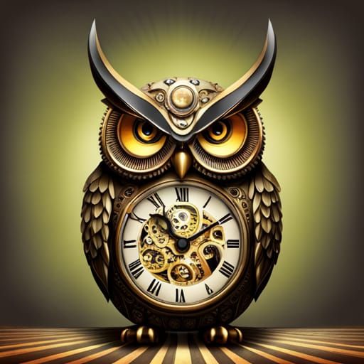 clockwork owl - AI Generated Artwork - NightCafe Creator