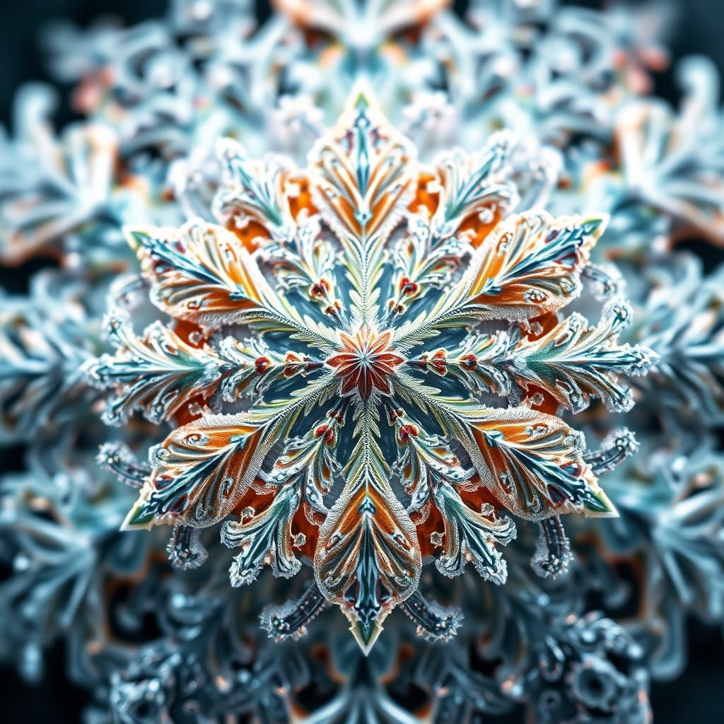 Fractals in Nature ( Microorganism snowflake) 2