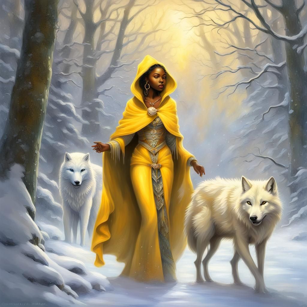 She Keeper of Wolves - AI Generated Artwork - NightCafe Creator