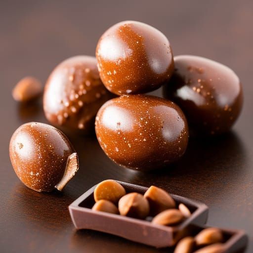 Chocolate Covered Macadamia Nuts So Scrumptious - AI Generated Artwork ...