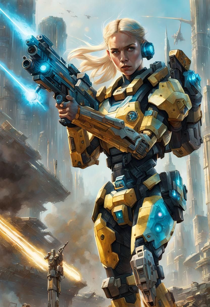 Commander, Standing Her Ground - AI Generated Artwork - NightCafe Creator