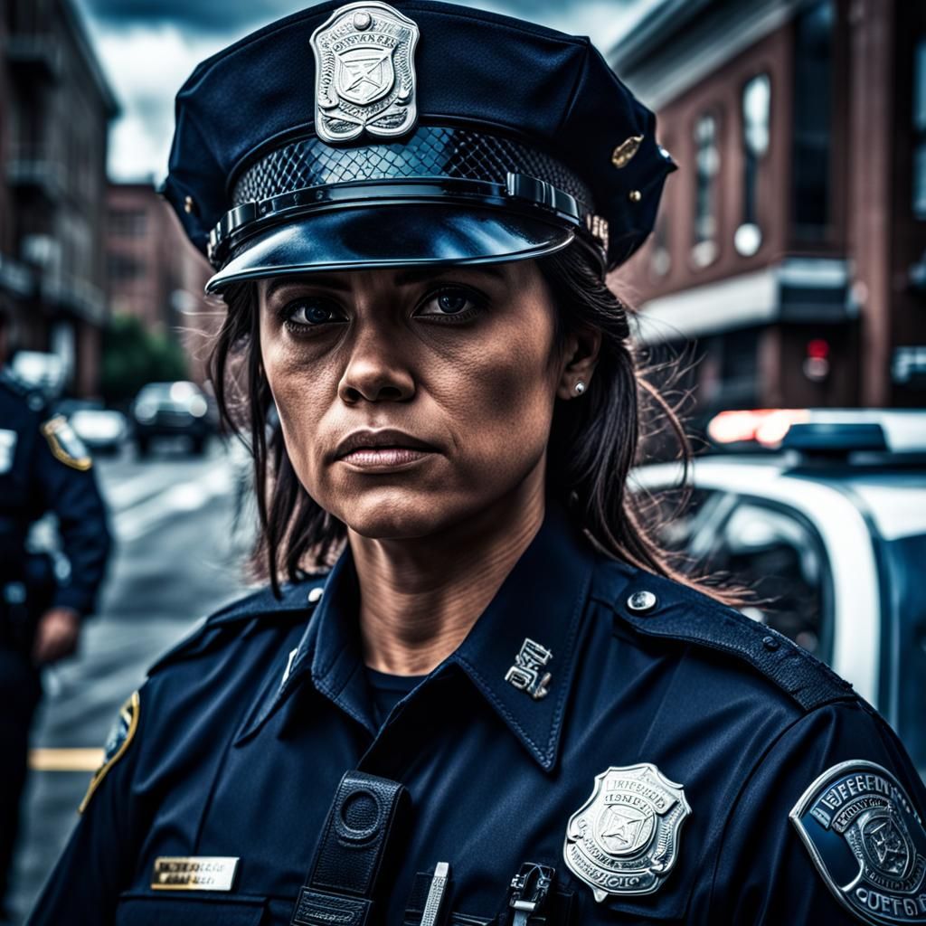 The Hero Female Cop - AI Generated Artwork - NightCafe Creator