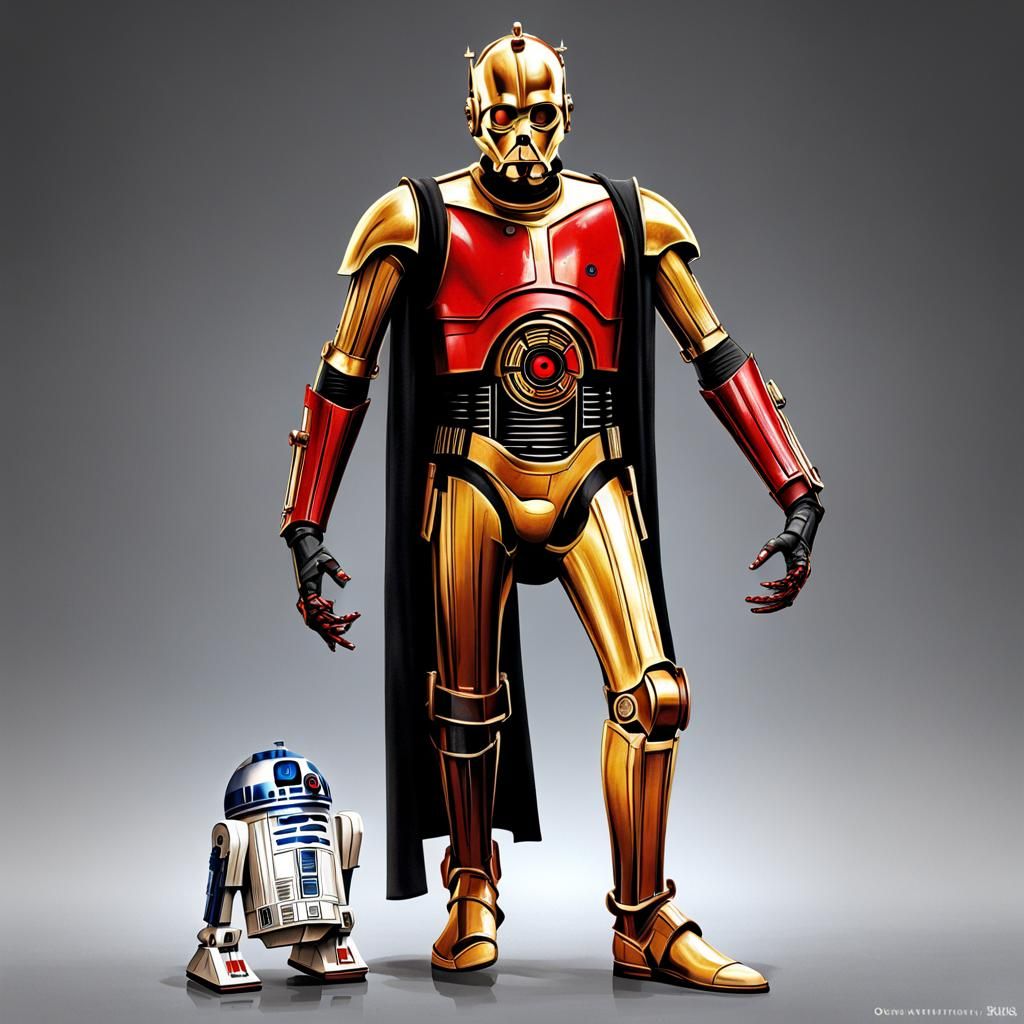 Mashup star Wars, c3po with darth maul - AI Generated Artwork ...