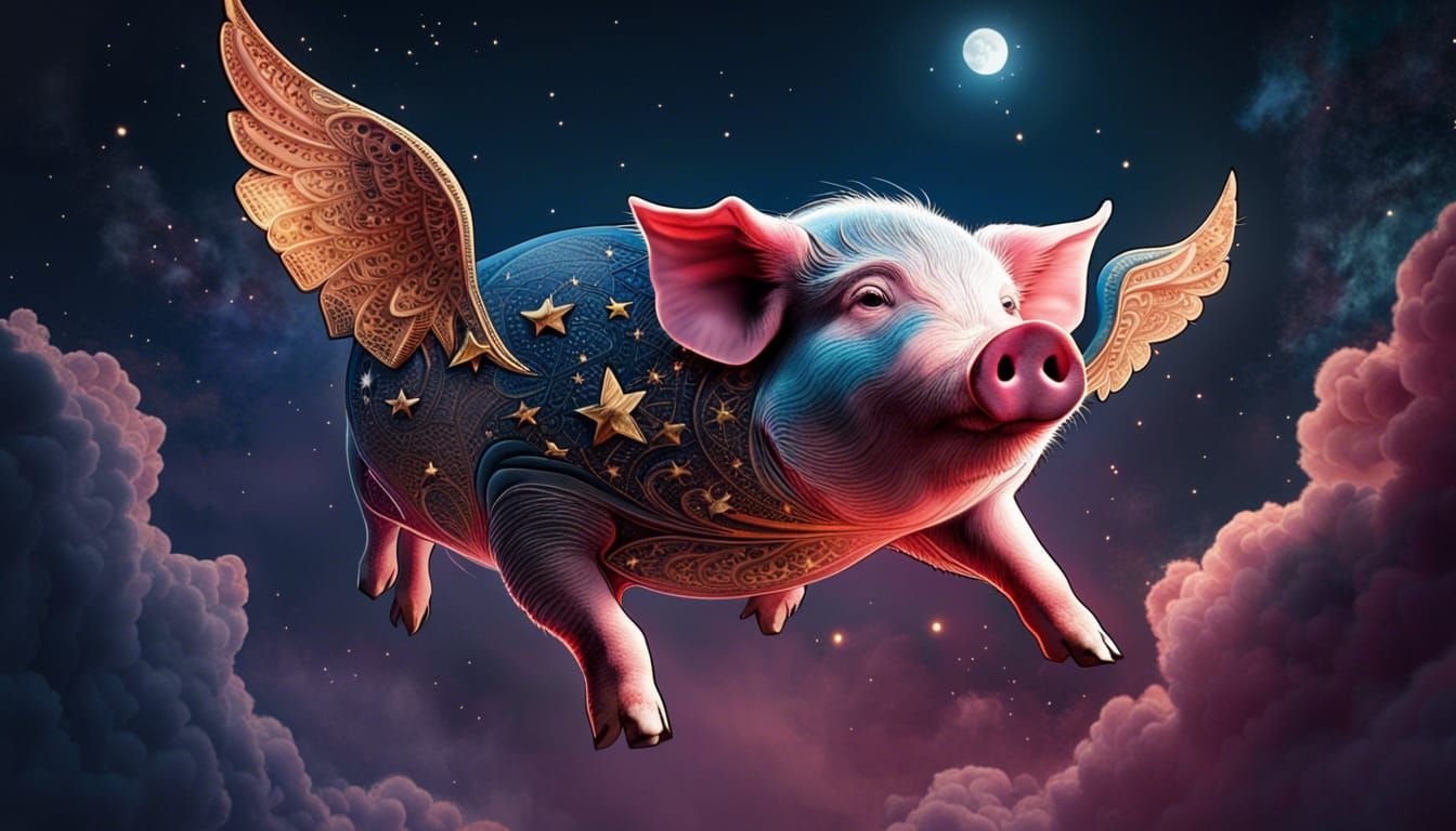 When pigs fly! - AI Generated Artwork - NightCafe Creator