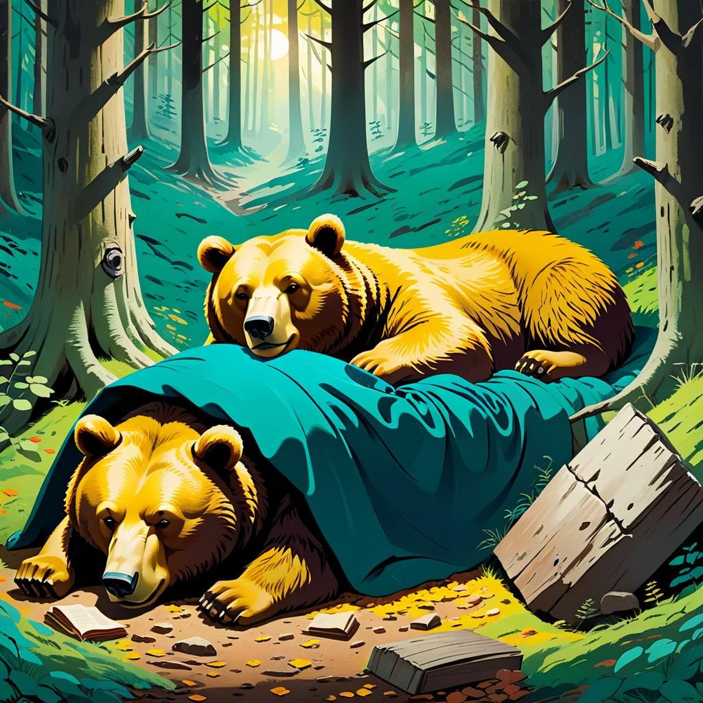 Sleeping Bears - AI Generated Artwork - NightCafe Creator