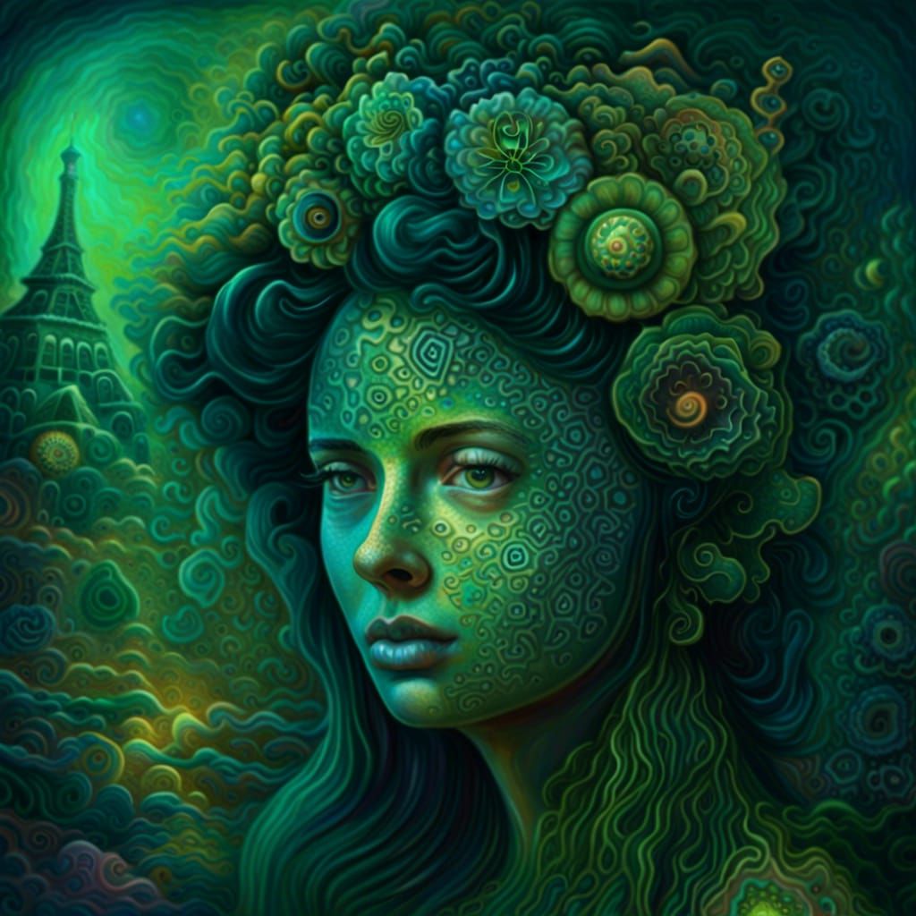Deep Dream Lady - AI Generated Artwork - NightCafe Creator
