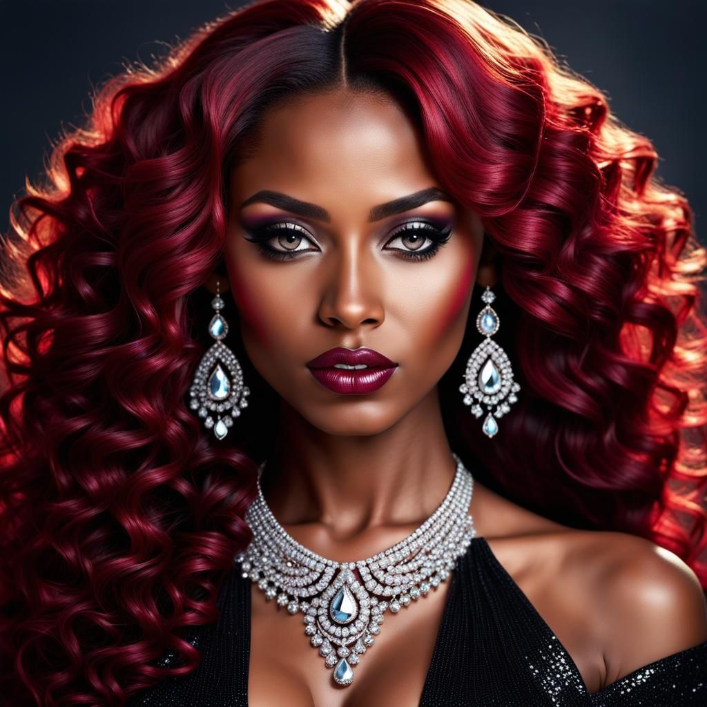 Glamorous Black Woman - AI Generated Artwork - NightCafe Creator