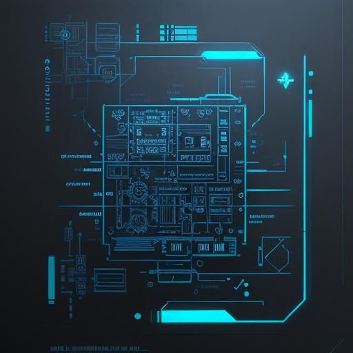 Blueprint for a cyberpunk handheld device, blueprint(5) - AI Generated ...