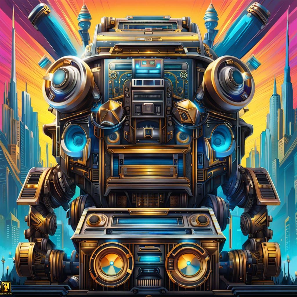 Arcanepunk Boom Box - AI Generated Artwork - NightCafe Creator