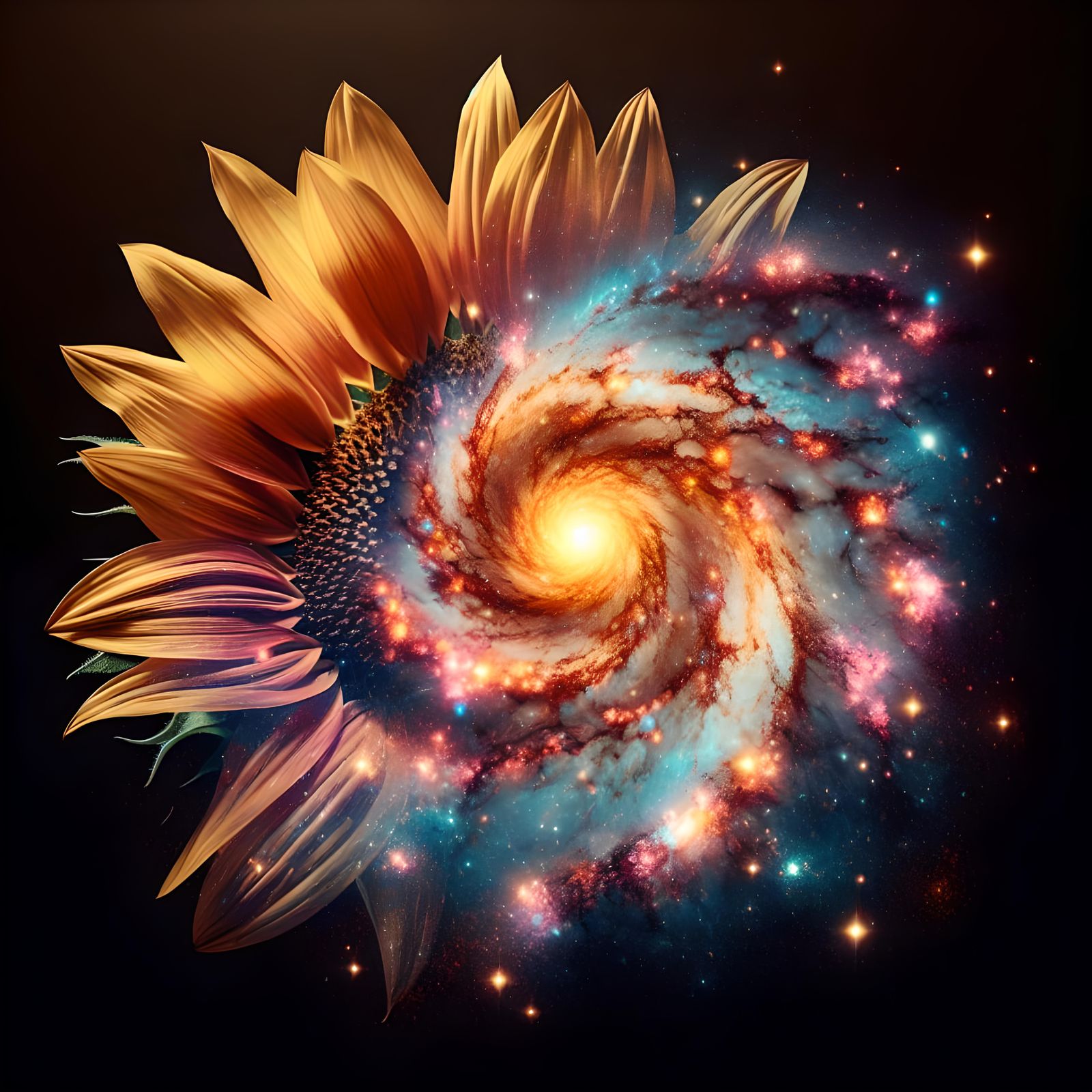 Galaxy Flower - AI Generated Artwork - NightCafe Creator