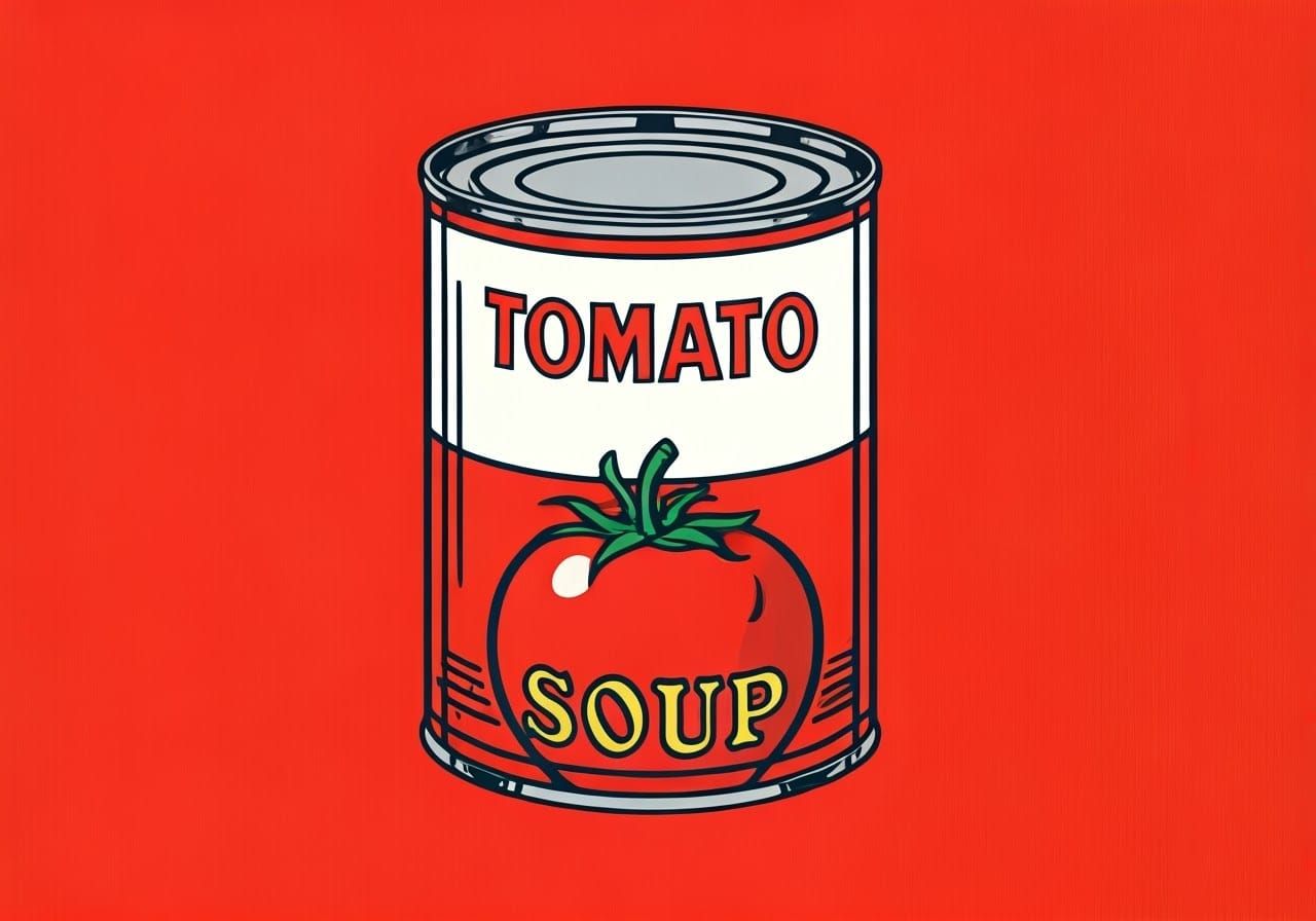 Iconic Pop Art Soup Can Reimagined with Ben-Day Do... - AI Art