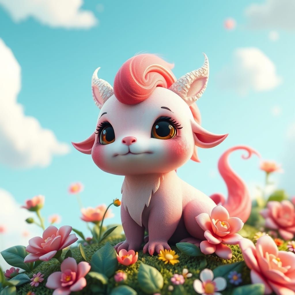 Whimsical Fairy-Tale Creature in Dreamy, Cinematic... - AI Art