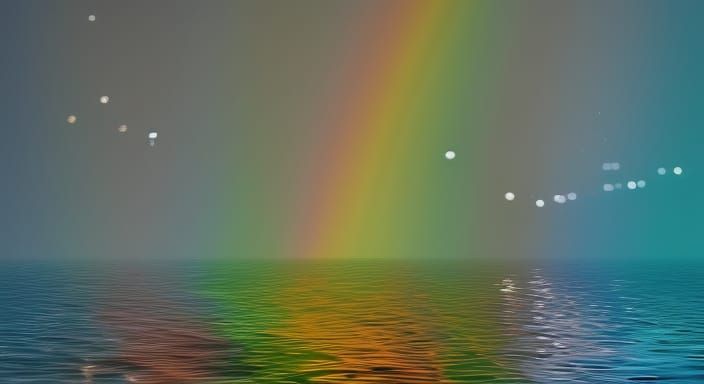 Rainbow Reflections - AI Generated Artwork - NightCafe Creator