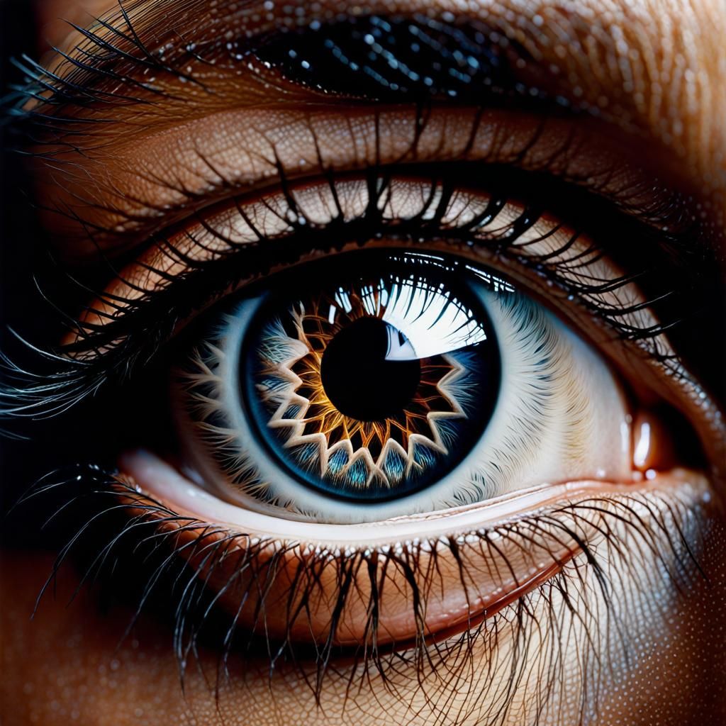 Human eye with recursive geometric reflections - AI Generated Artwork ...