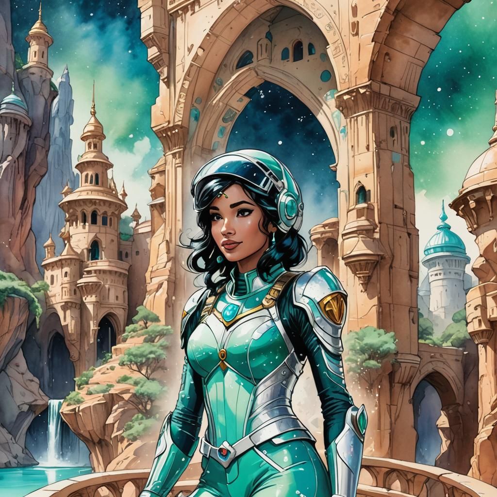 Disney Princess Jasmine JR010 - AI Generated Artwork - NightCafe Creator