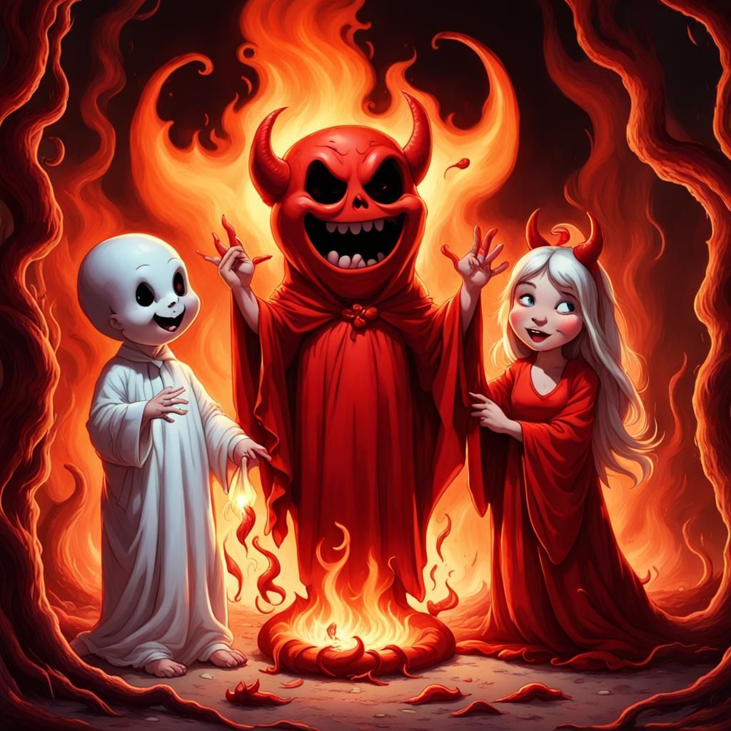 Casper and Wendy sell their souls to Hot Stuff the Little Devil, for ...