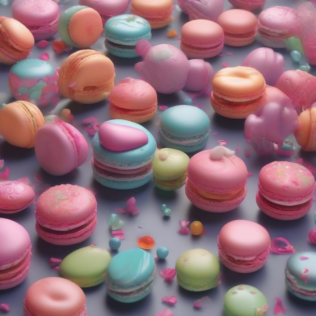 Macarons are laughing - Whimsical Macarons in a Candyland W...