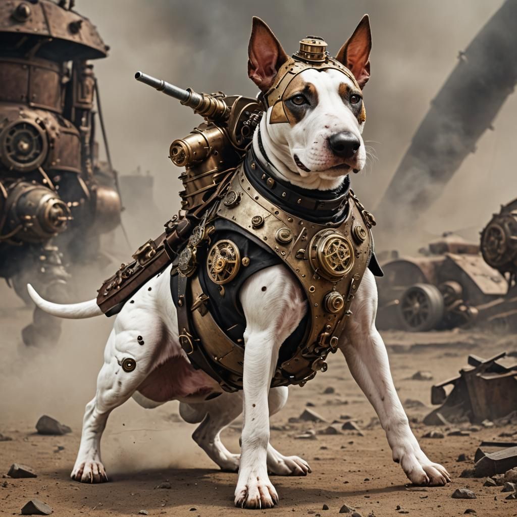 Steampunk battle dog!! - AI Generated Artwork - NightCafe Creator