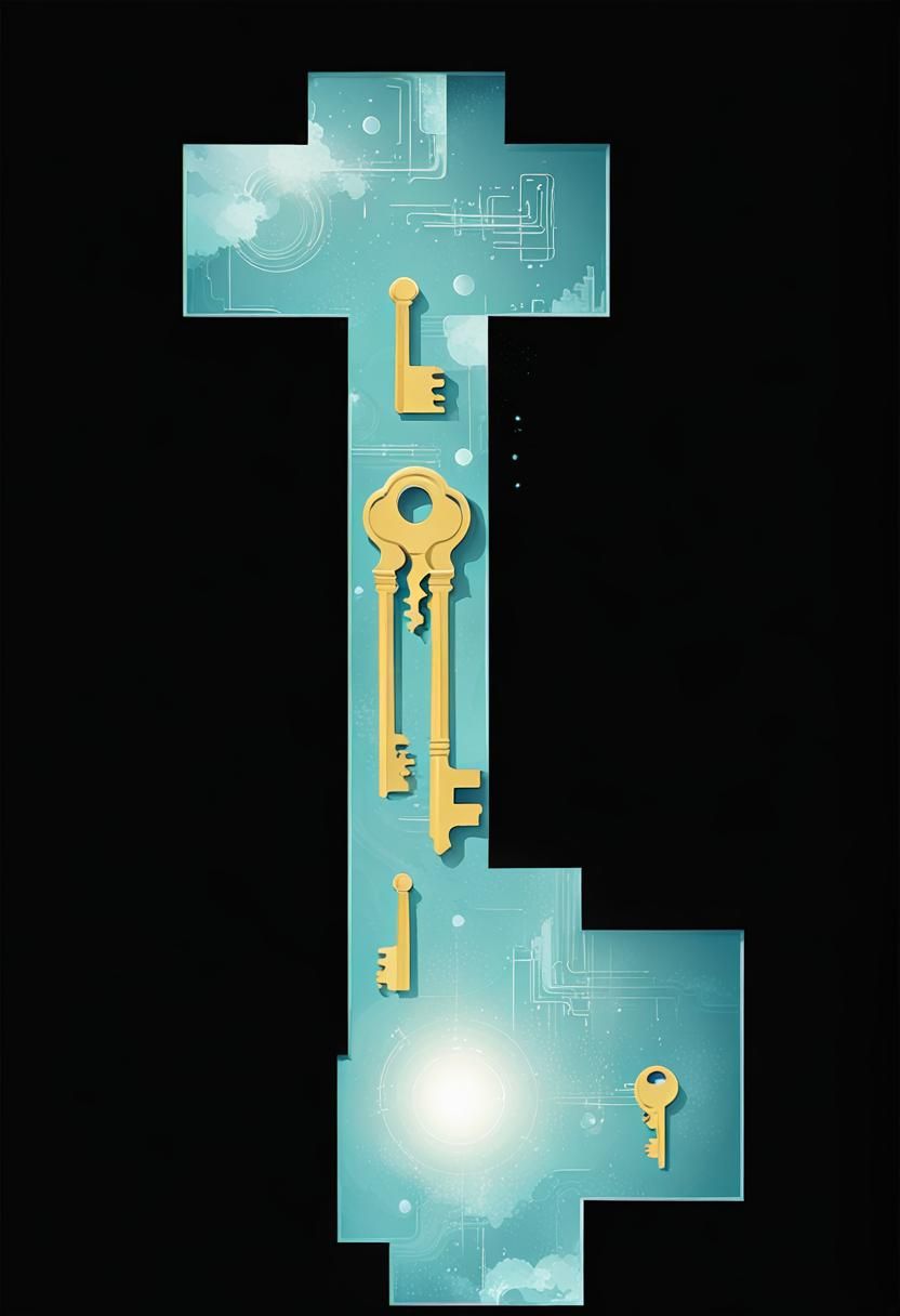 keys in an enchanted futuristic modern poster art - AI Generated ...