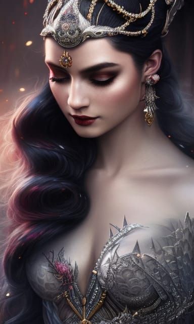 Goth Goddess - AI Generated Artwork - NightCafe Creator