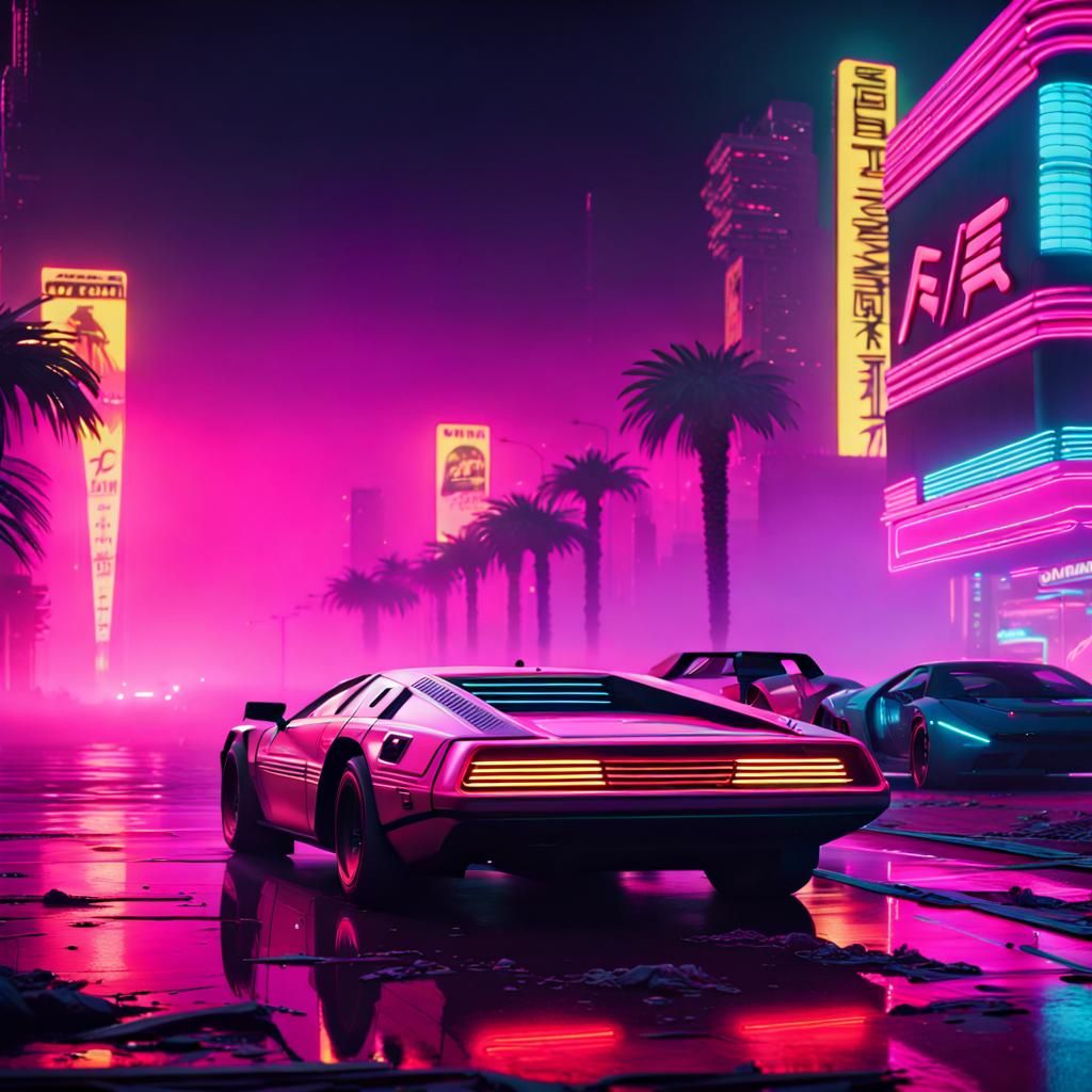 Outrun 2525 - AI Generated Artwork - NightCafe Creator