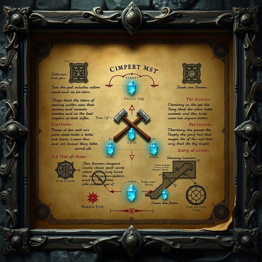 a section of the map's frame gives way, revealing an ancient Dwemer ...